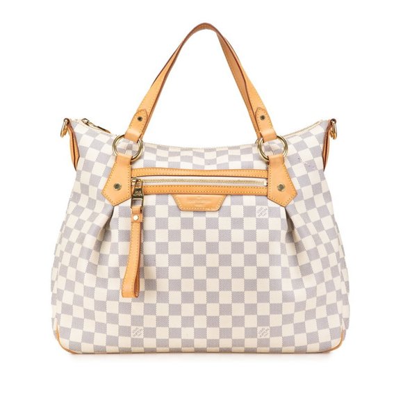 Louis Vuitton | Bags | Louis Vuitton White Damier Leather Tote Bag ...